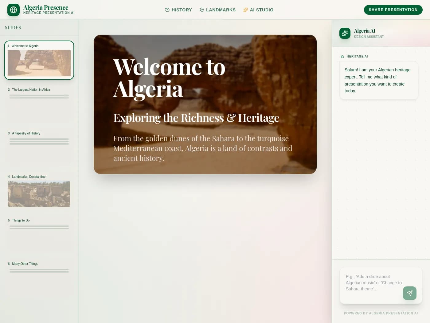 Algeria Presentation Site