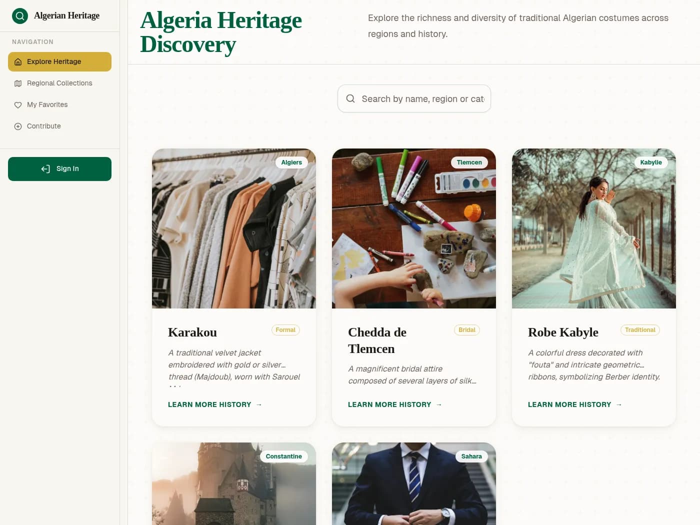 Algerian Attire Finder