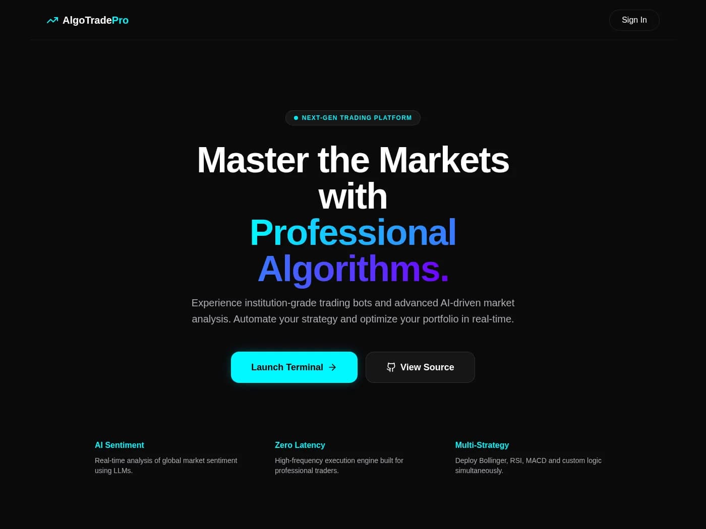 AlgoTrade Pro Bot