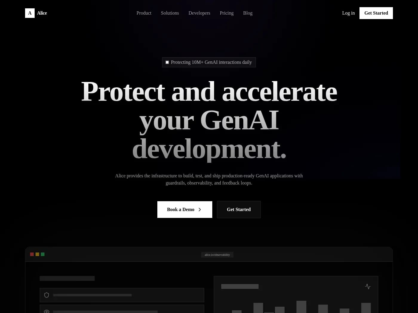 Alice.io Landing Clone