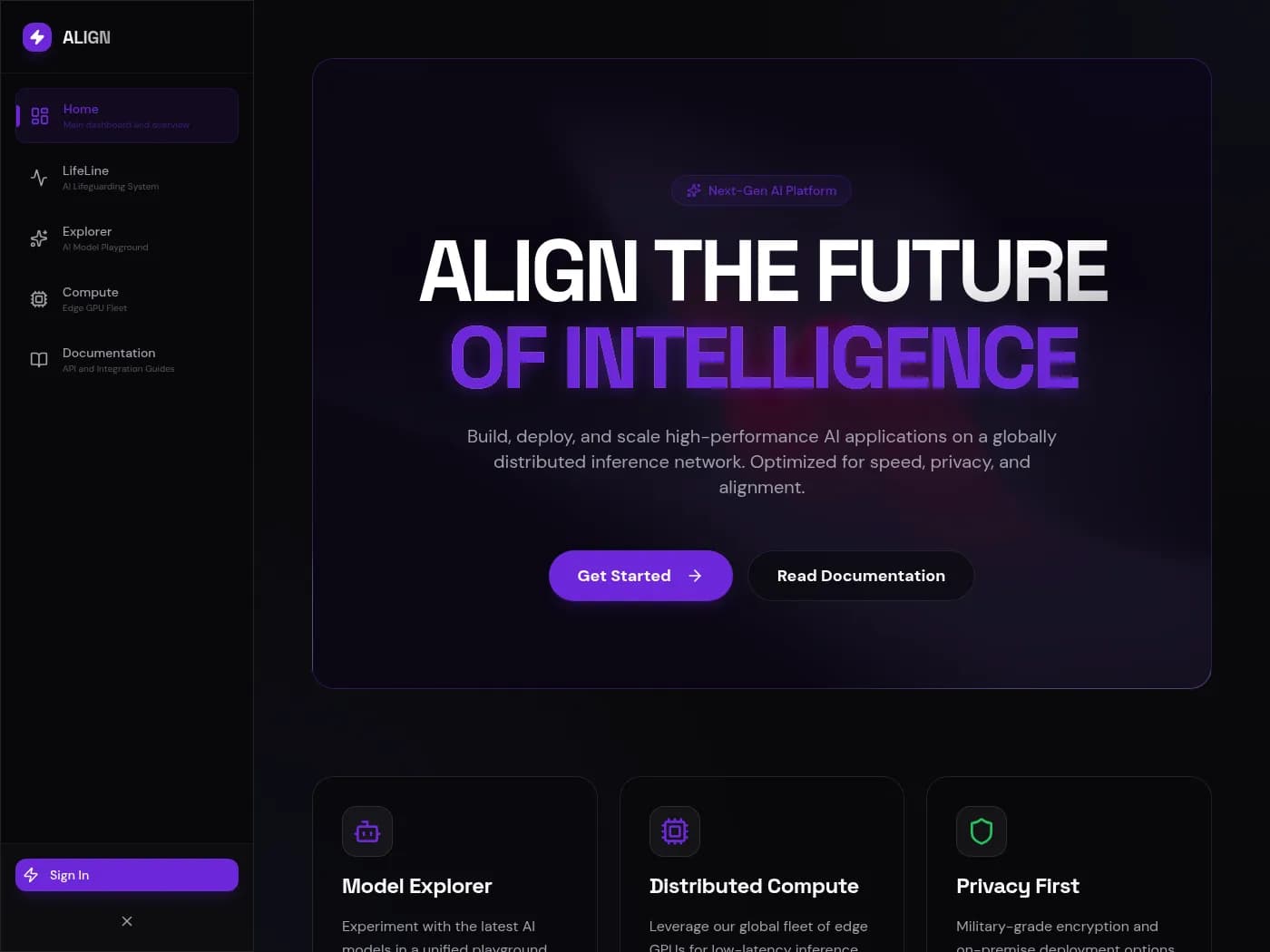 Align AI Landing Page
