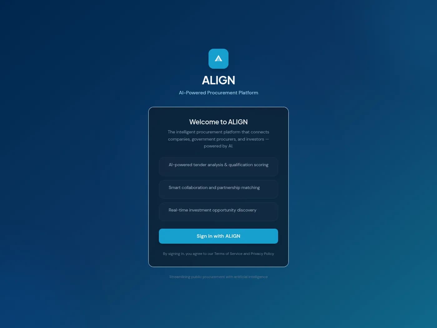 ALIGN AI Procurement Platform