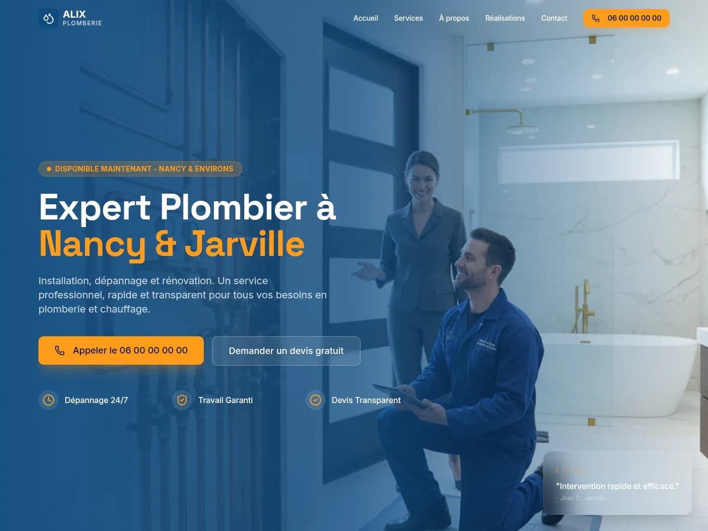 Alix Plomberie Webpage