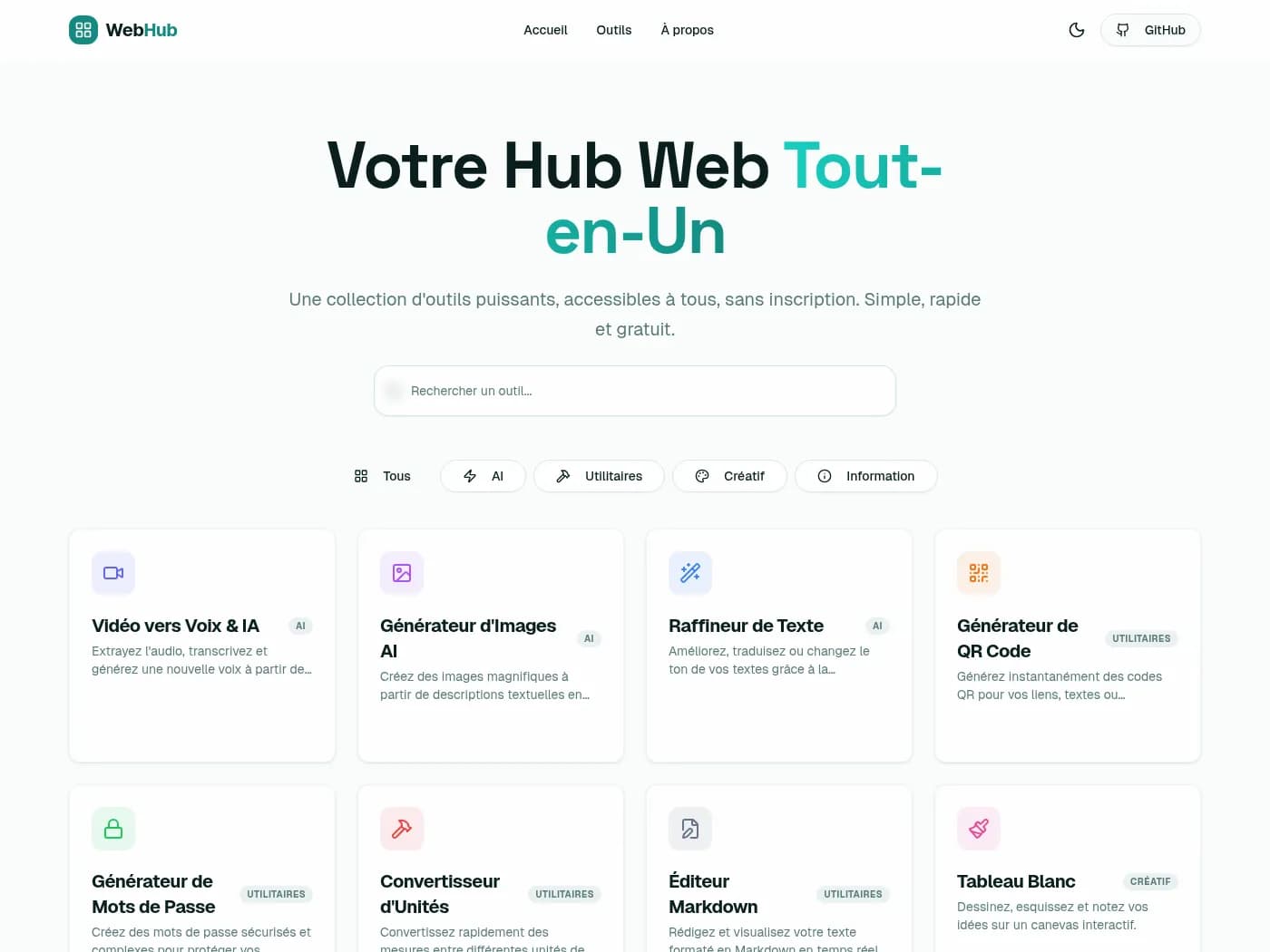 All-In-One Web Hub