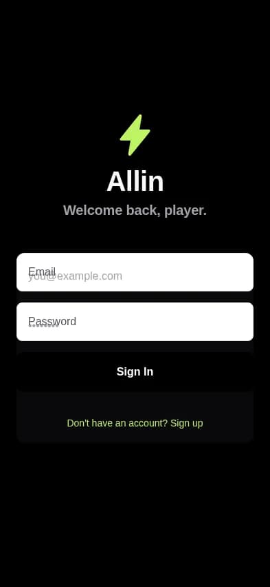 Allin Social Challenge App