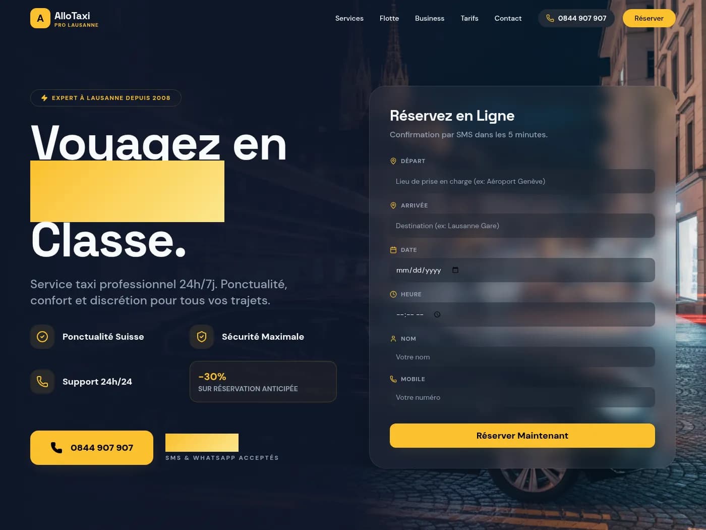 AlloTaxi Pro Website