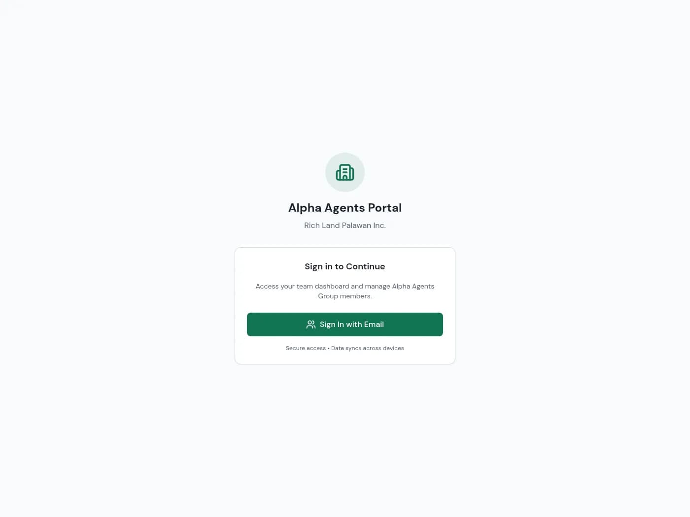 Alpha Agents Portal