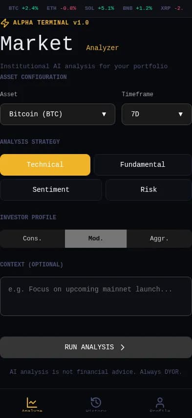 Alpha Crypto Analyzer