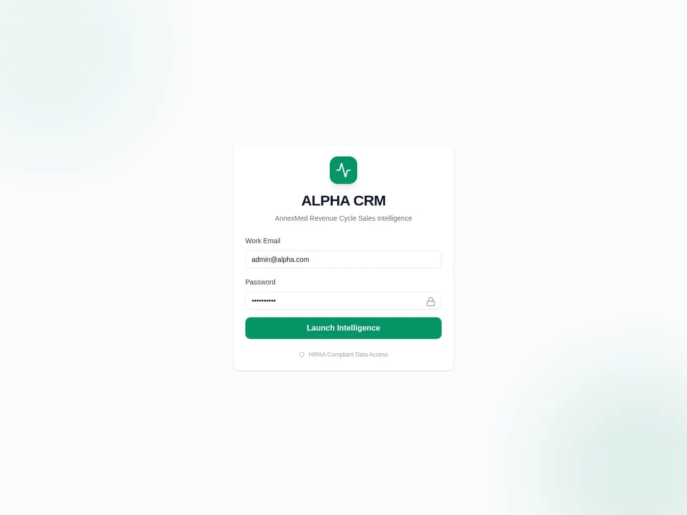 ALPHA Ortho Sales CRM