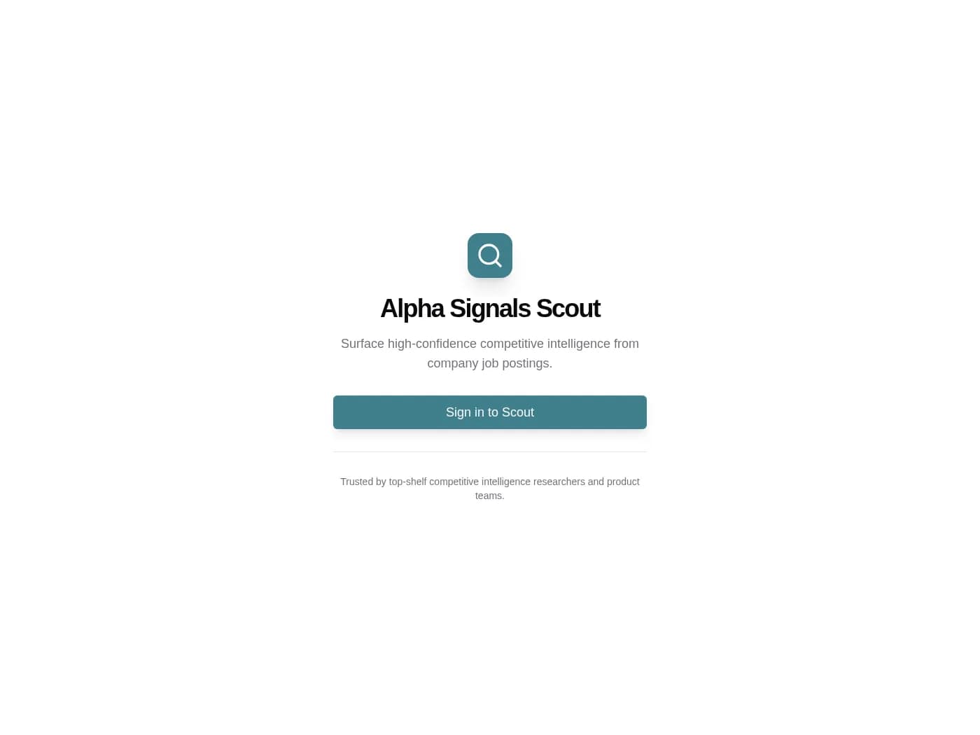 Alpha Signals Scout