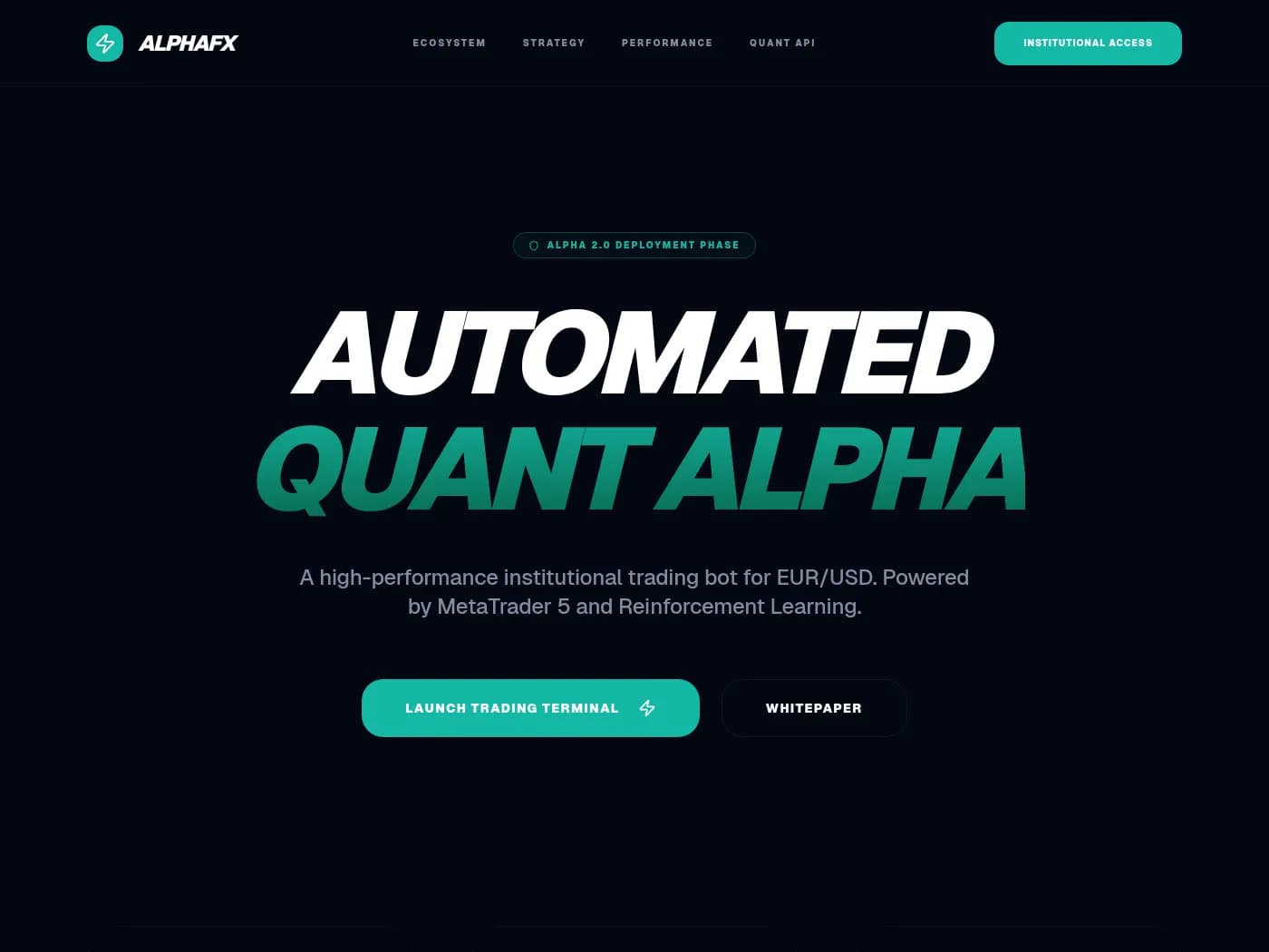 AlphaFX Institutional Bot