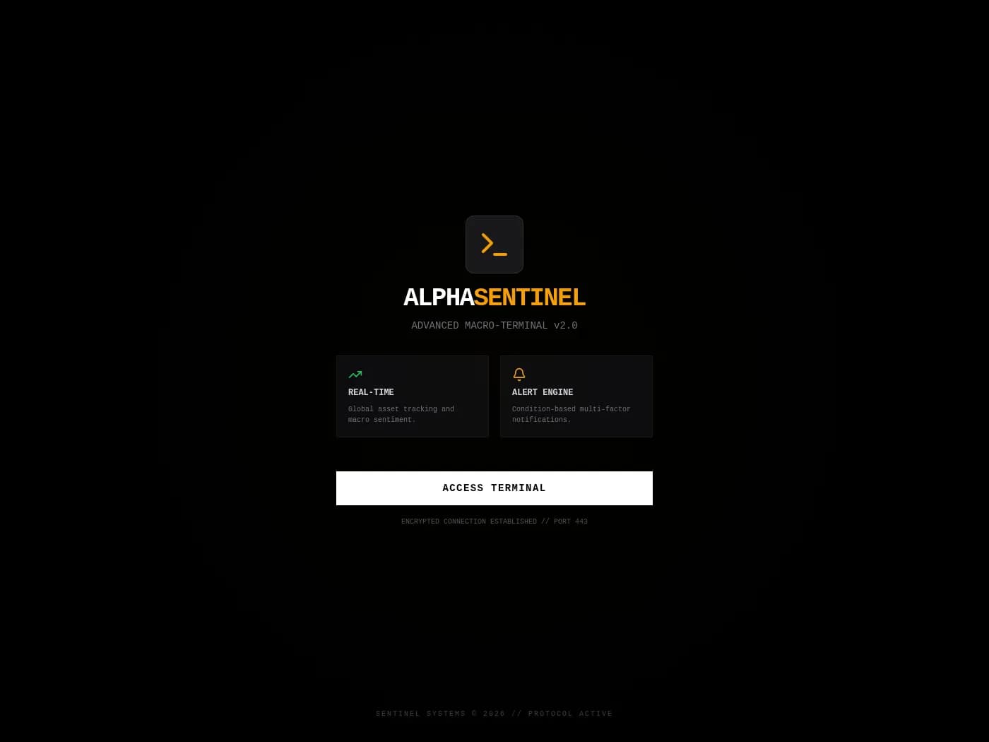 AlphaSentinel Macro-Terminal