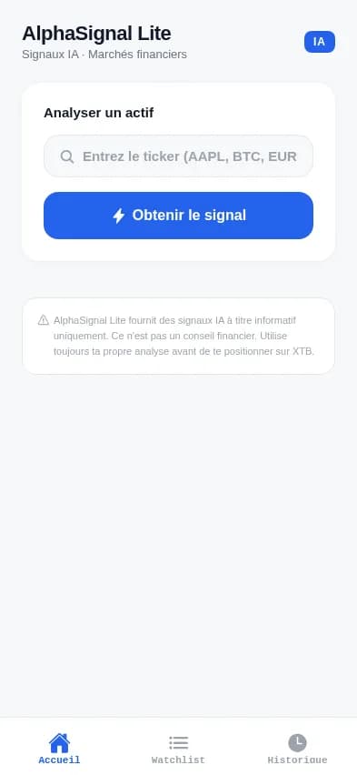 AlphaSignal AI Trading Dashboard