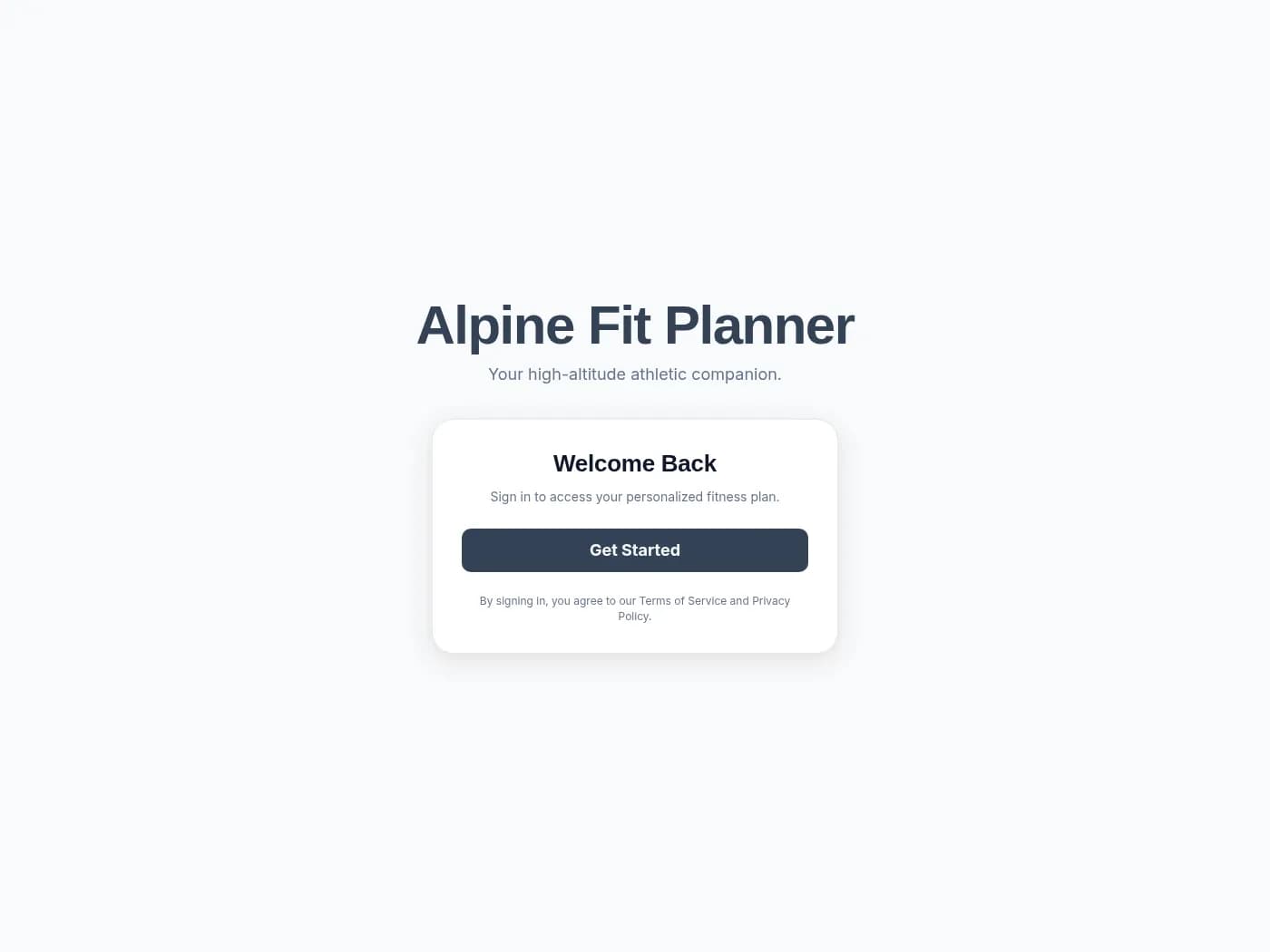 Alpine Fit Planner