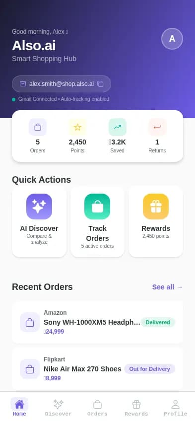 Also.ai Shopping Hub