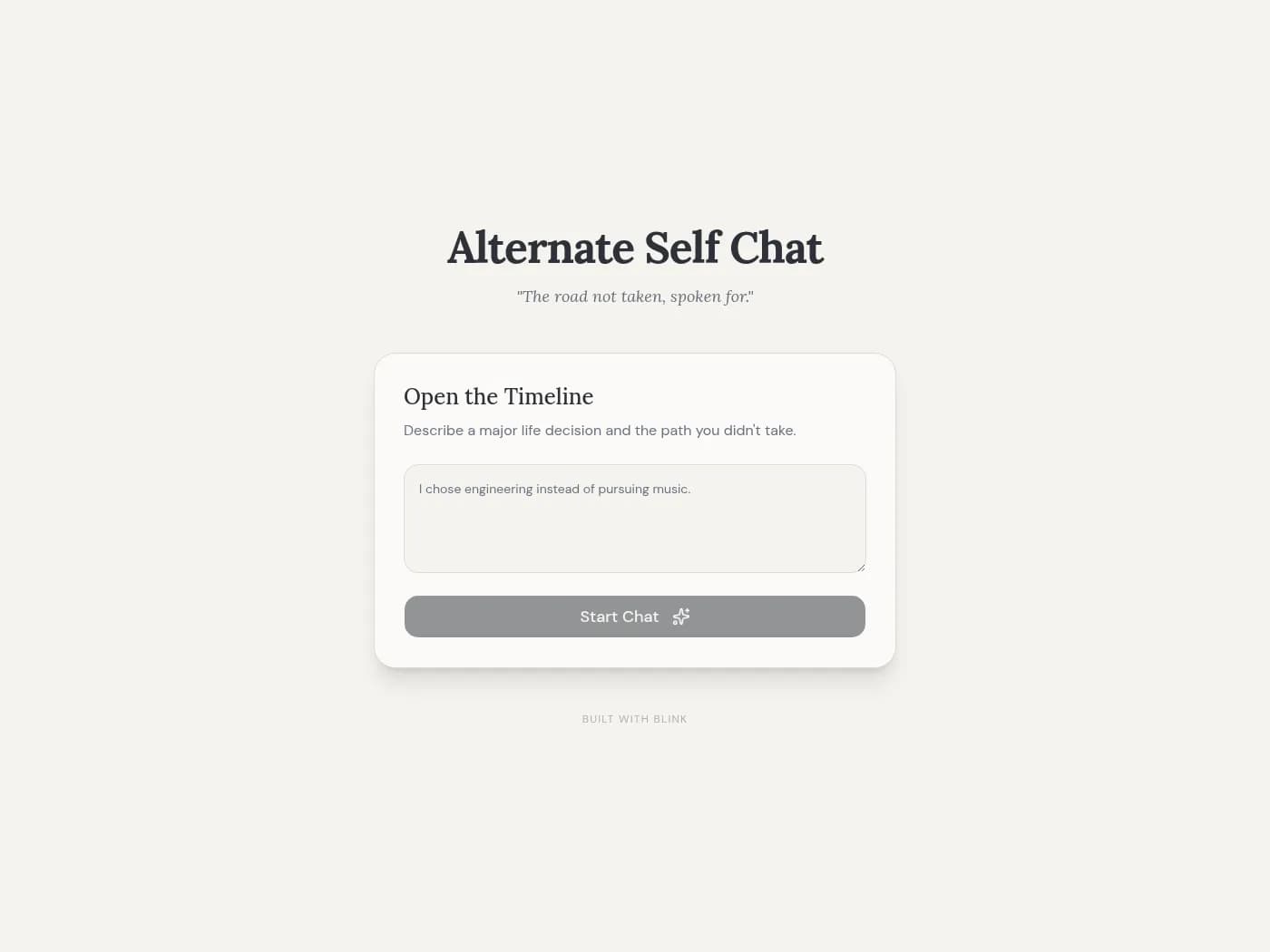 Alternate Self Chat