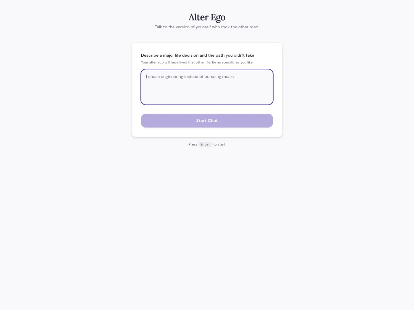 Alter Ego Chat