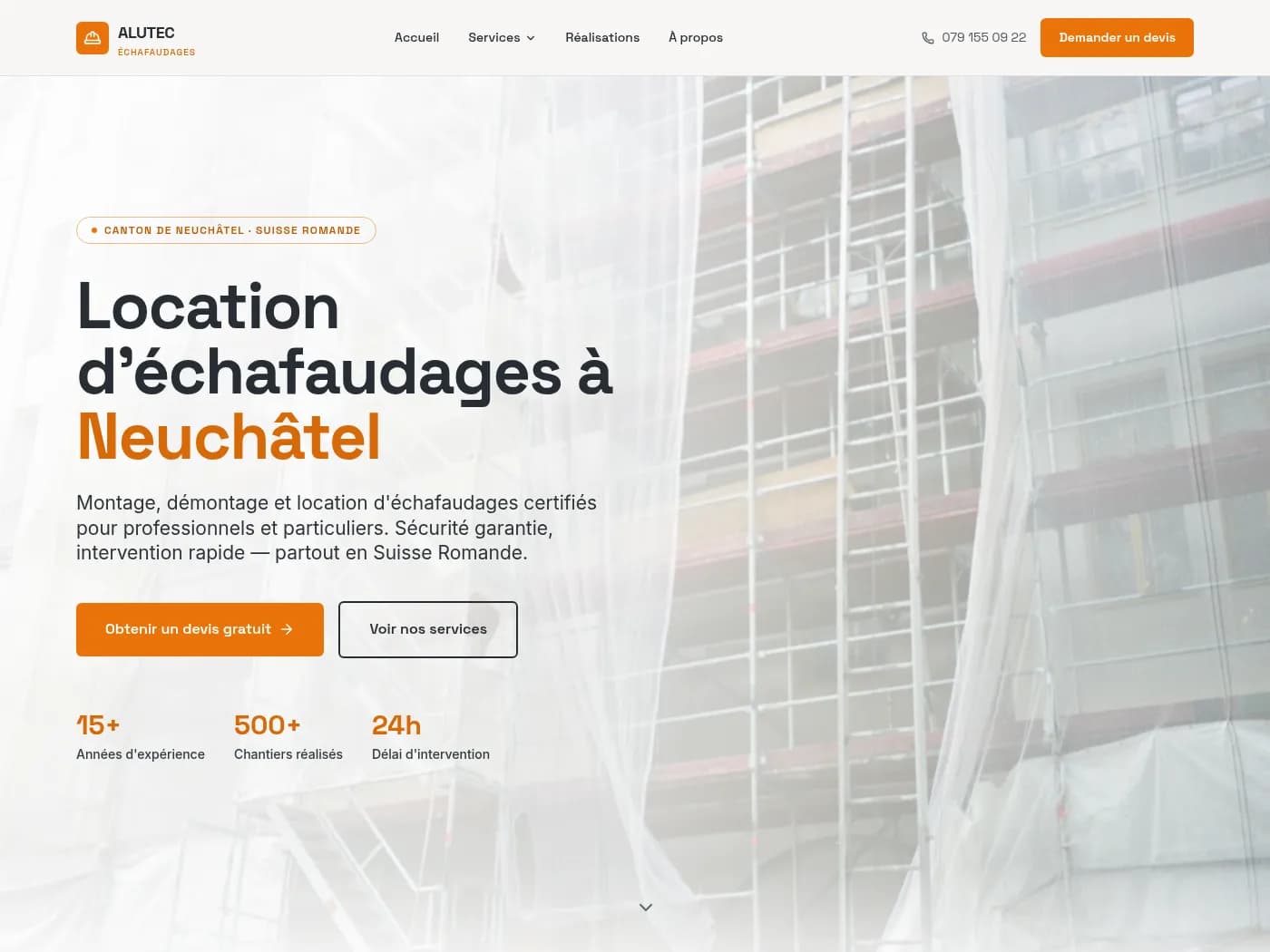 Alutec Scaffolding Site