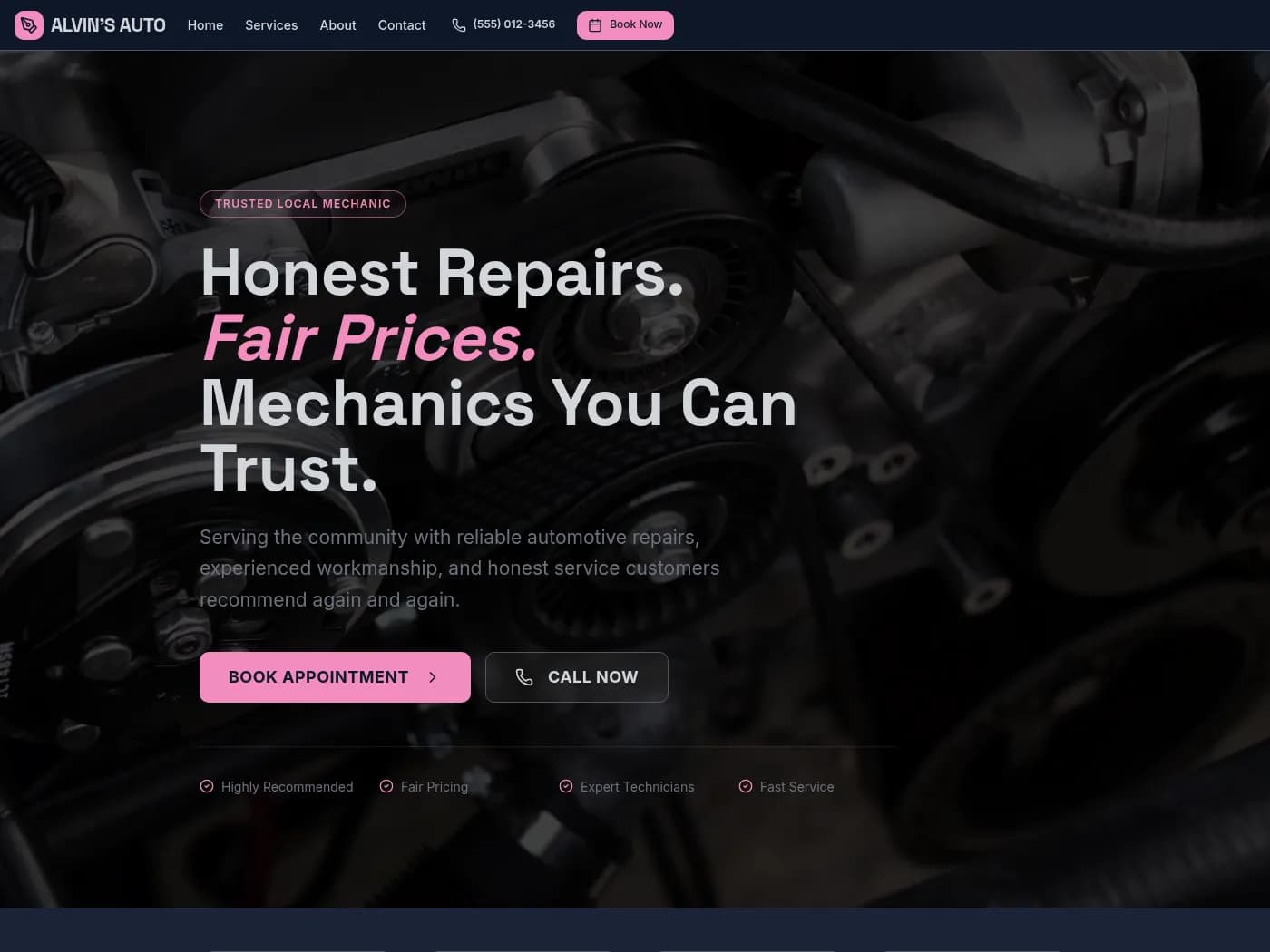 Alvin’s Auto Repair Site