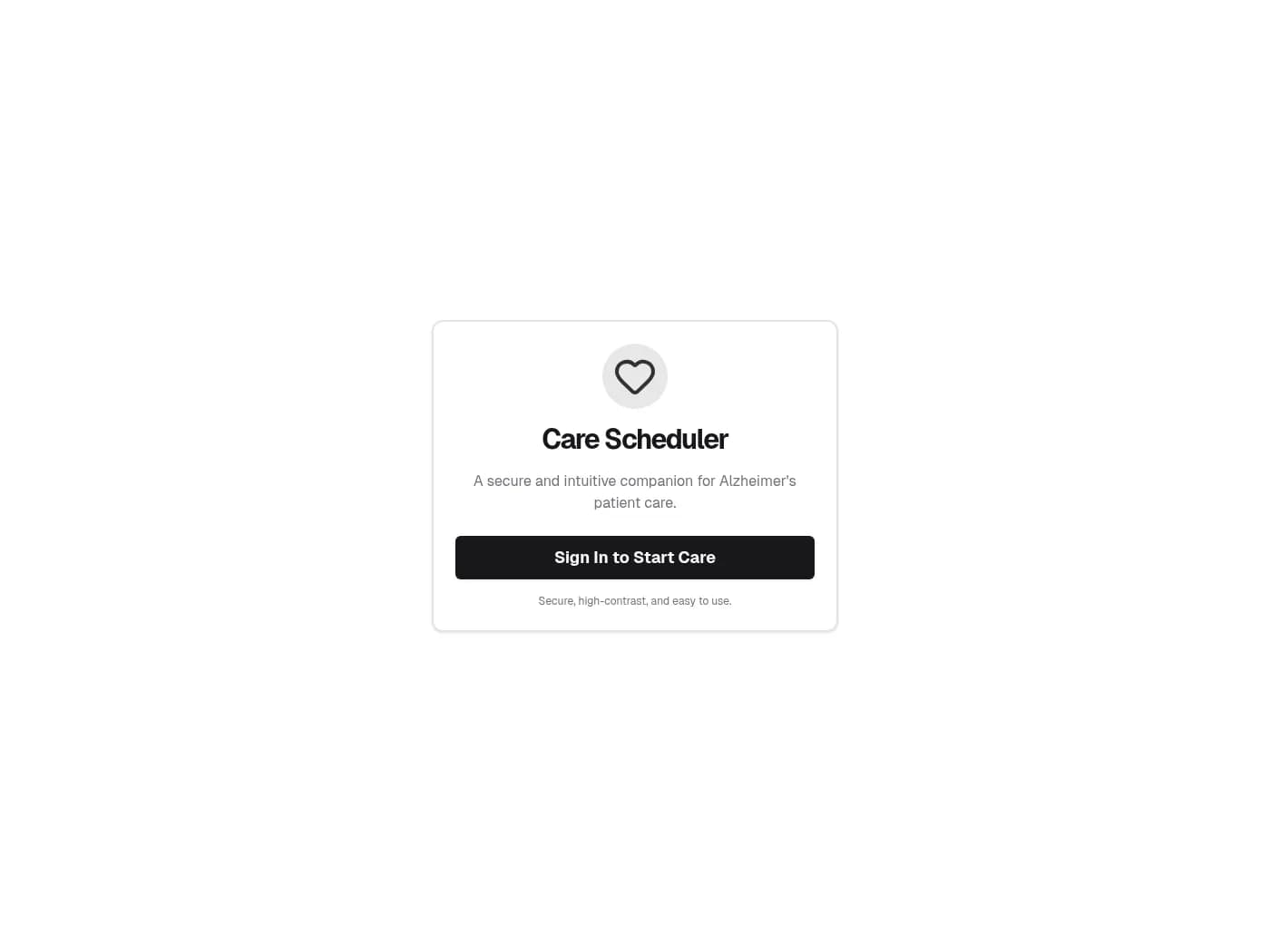 Alzheimer Care Scheduler