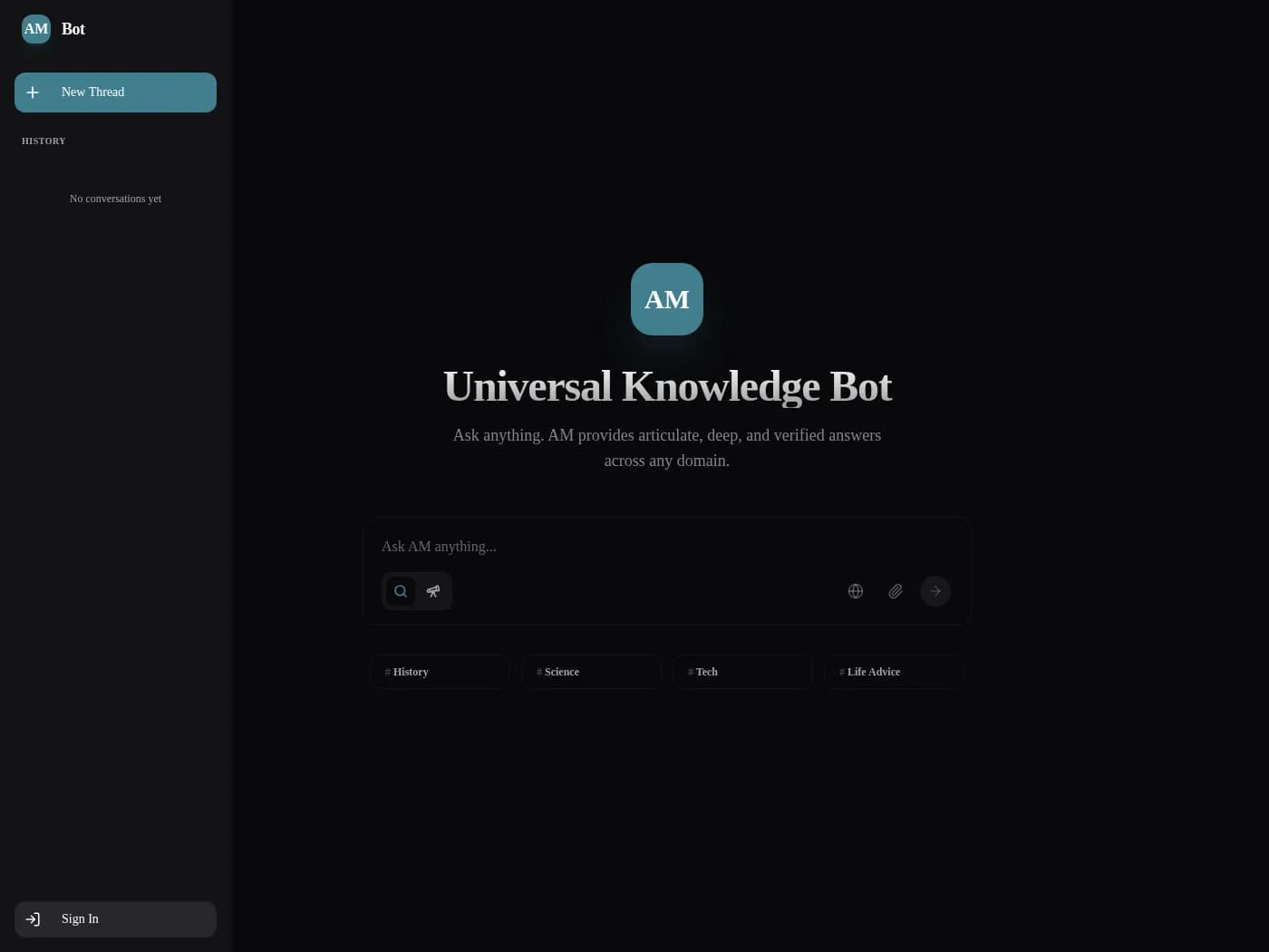 AM Universal Knowledge Bot