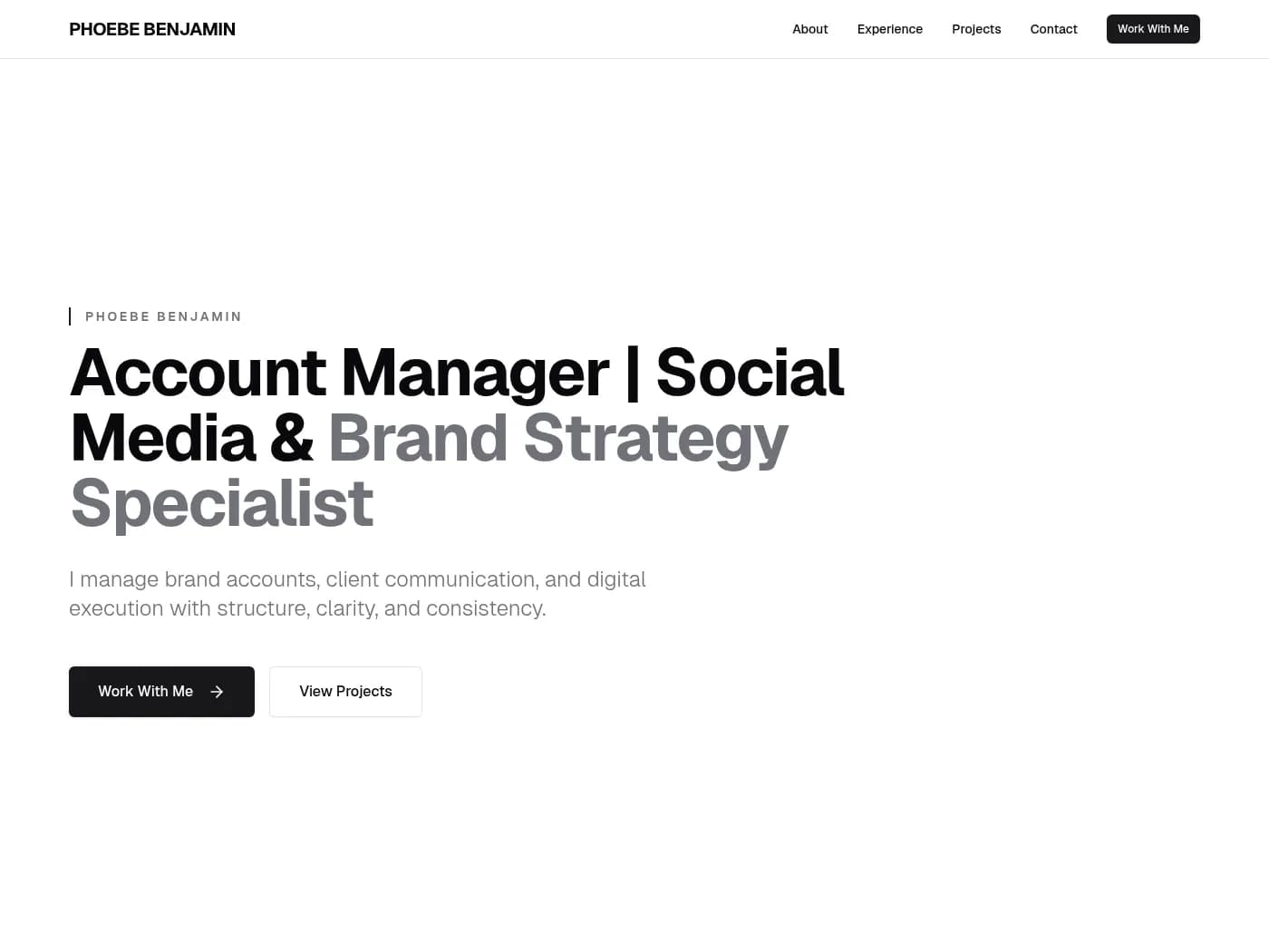 Corporate Account Manager Portfolio