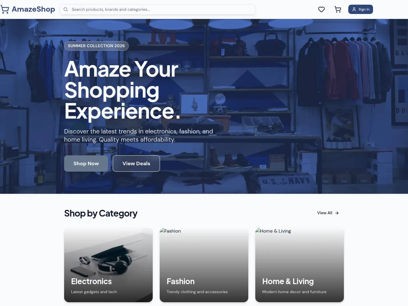 AmazeShop Platform