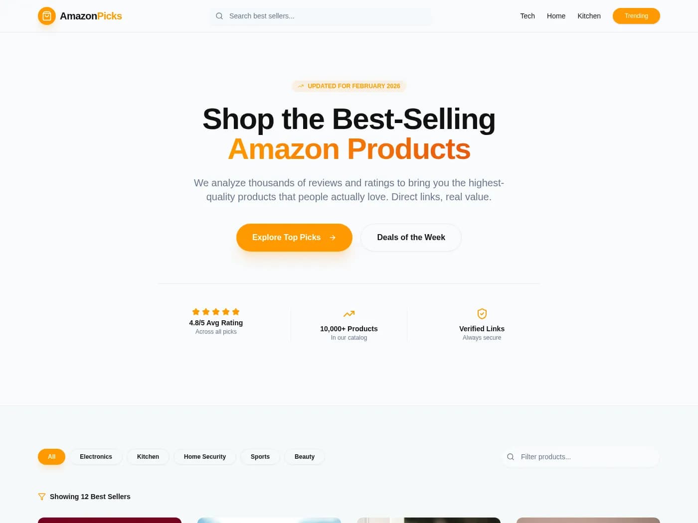 Amazon Picks Affiliate Site