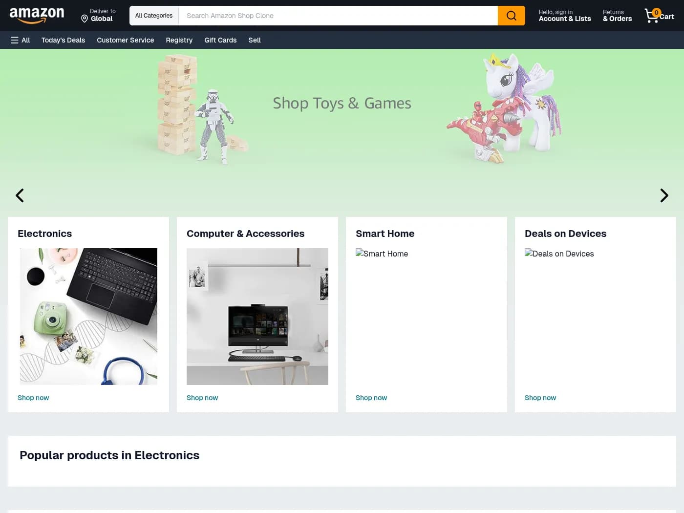 Amazon Shop Clone