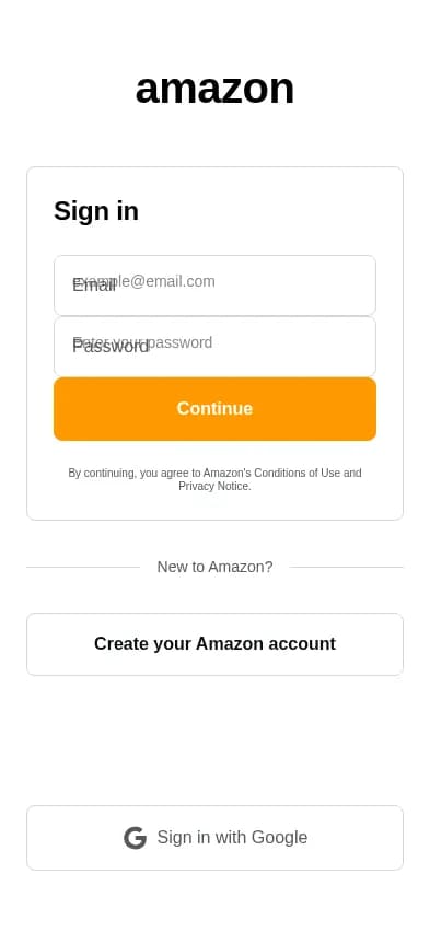 Amazon Clone Mobile Suite