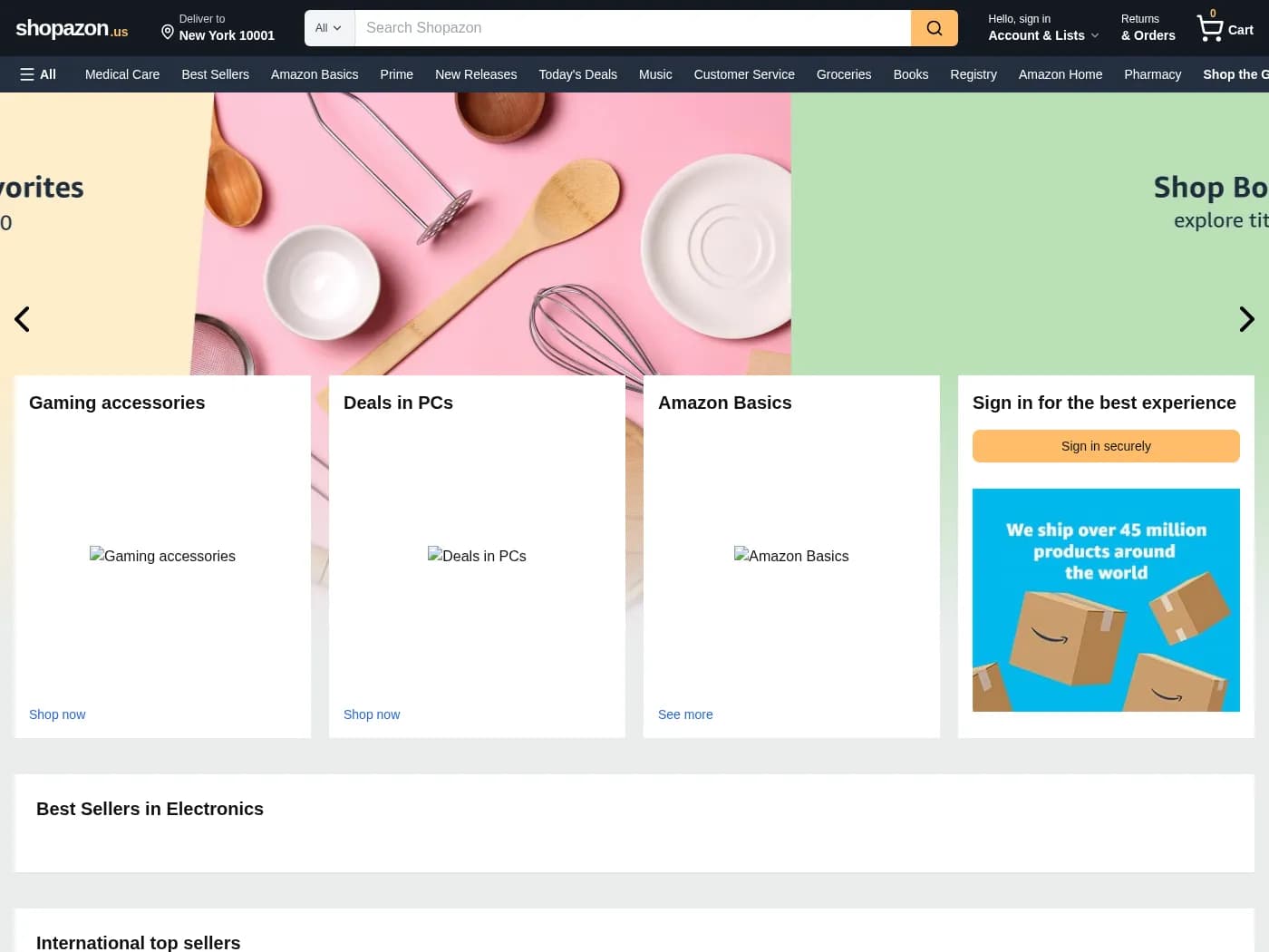 Shopazon Web Clone