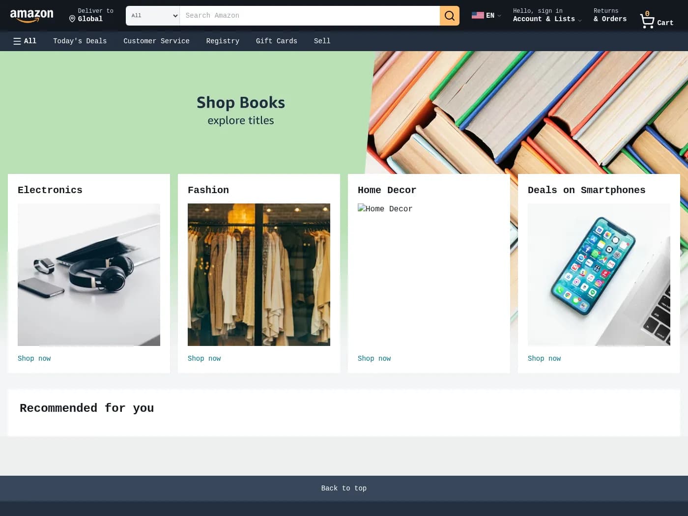 Amazon Clone Web App
