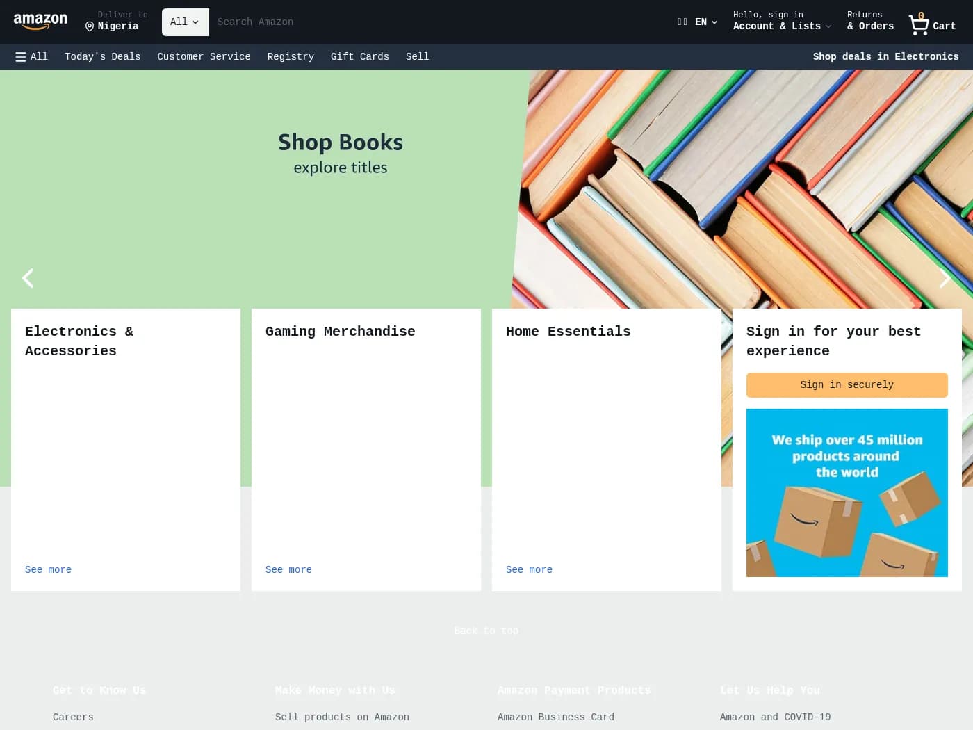 Amazon Storefront Clone