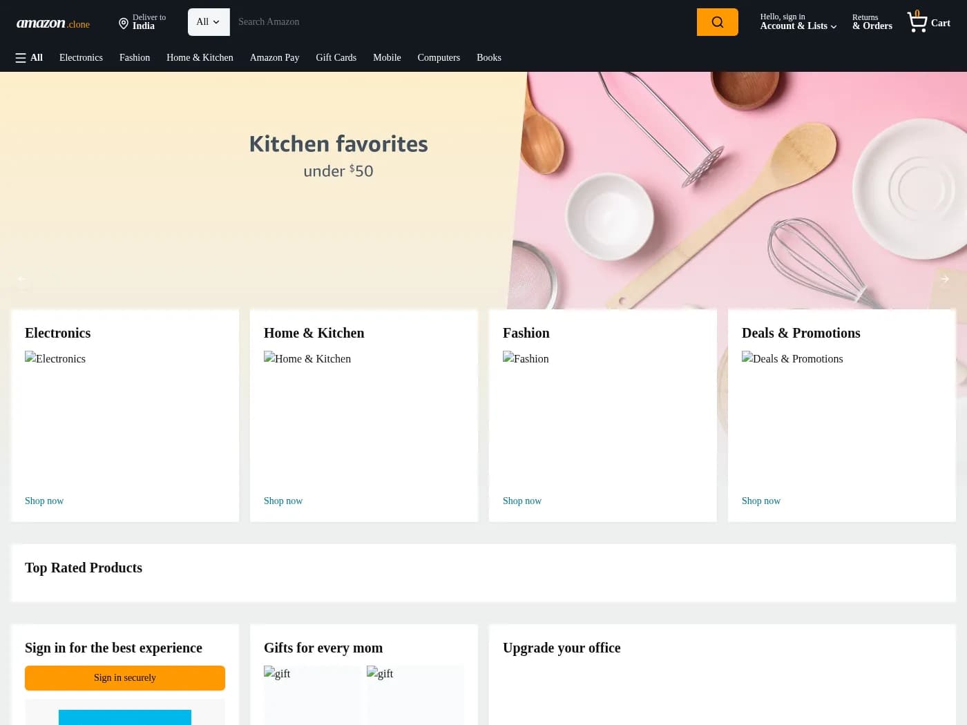 Amazon Storefront Clone