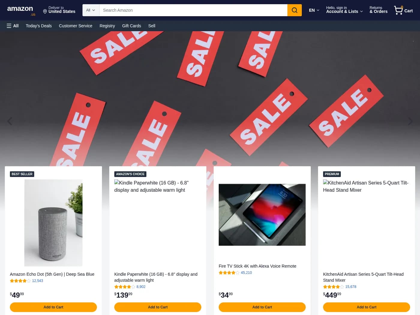 Amazon Web Clone