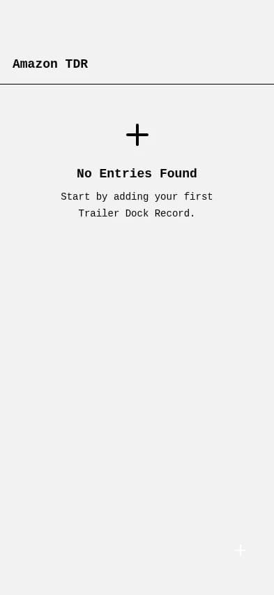 Amazon TDR Entry App