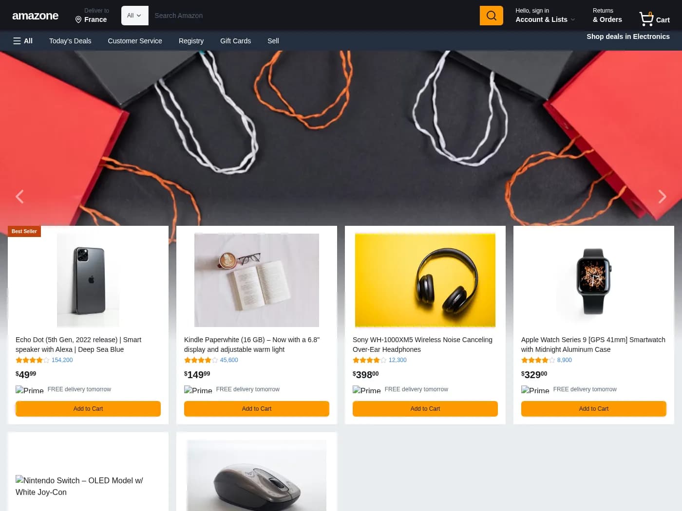 Amazone Storefront Clone