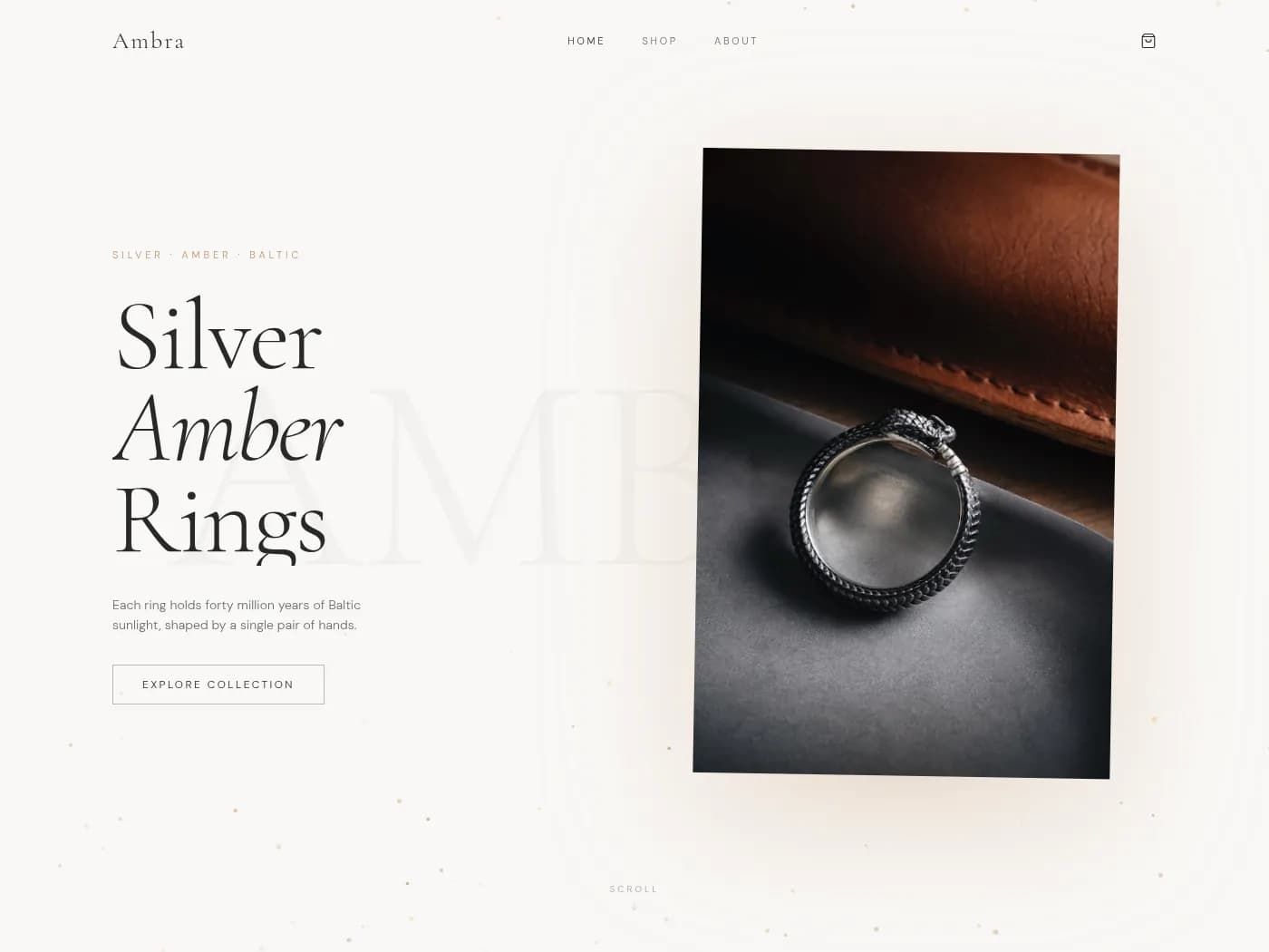 Amber Rings Minimal Shop