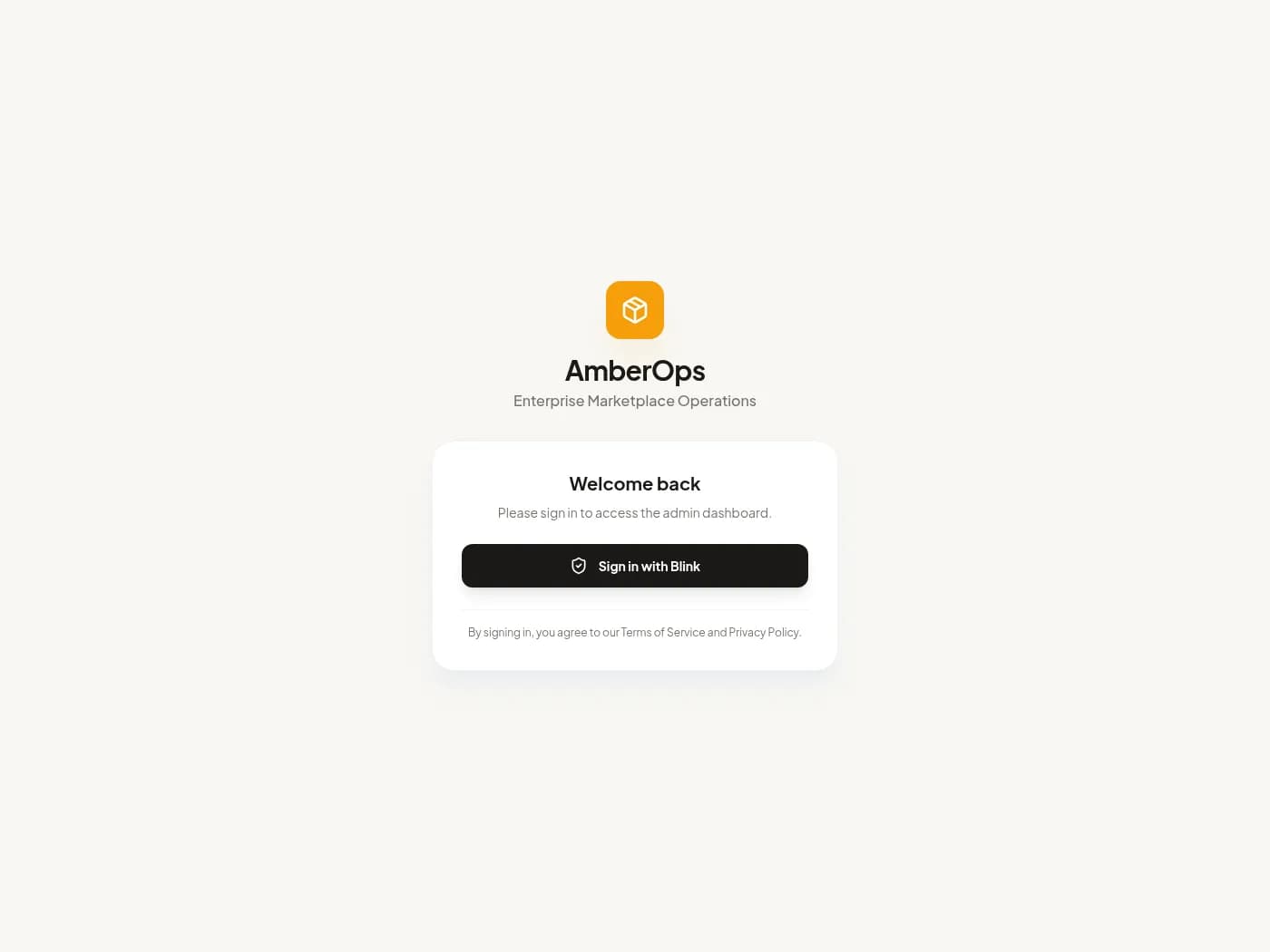 AmberOps Admin Dashboard