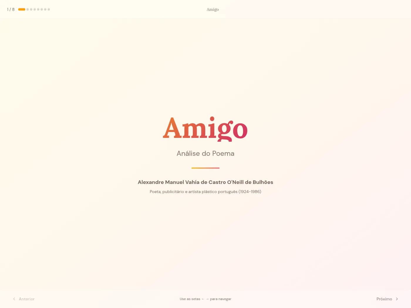 Poema Amigo Presentation