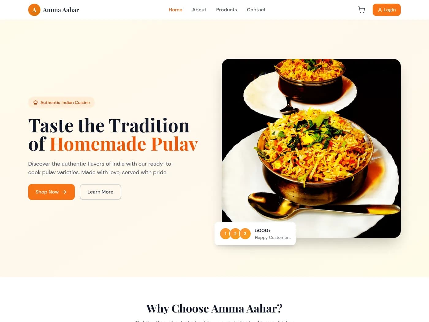 Amma Aahar E-Commerce