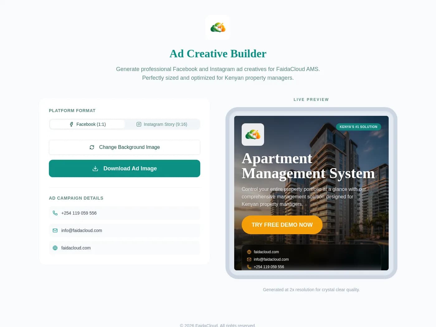FaidaCloud AMS Ad