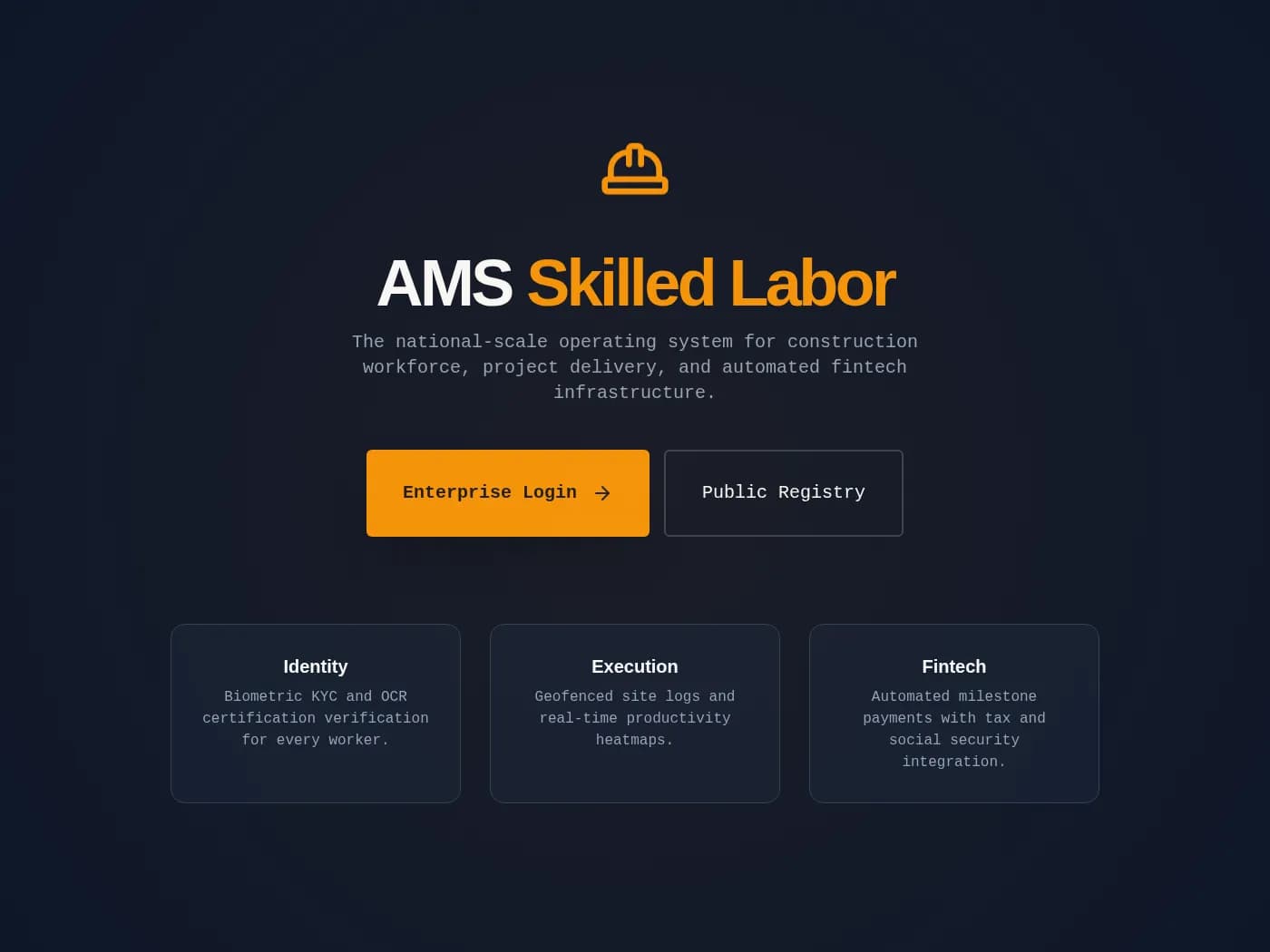 AMS Skilled Labor Platform