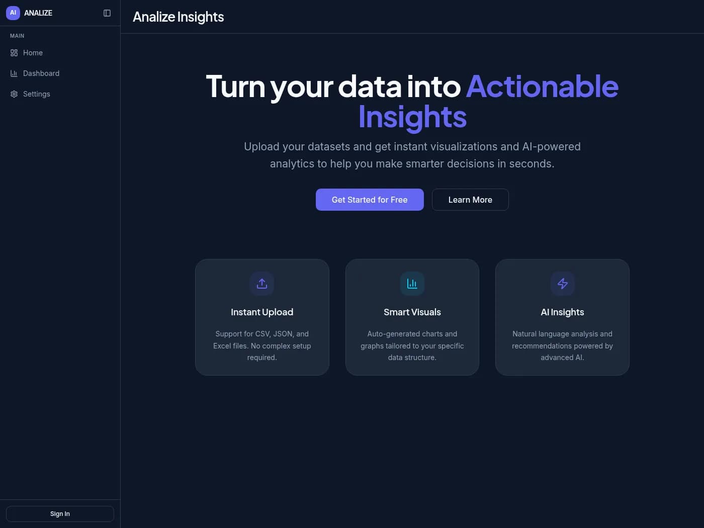 Analize Insights