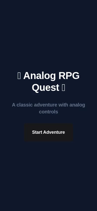 Analog RPG Quest