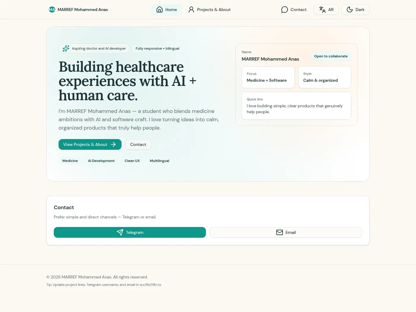 Anas Portfolio Hub