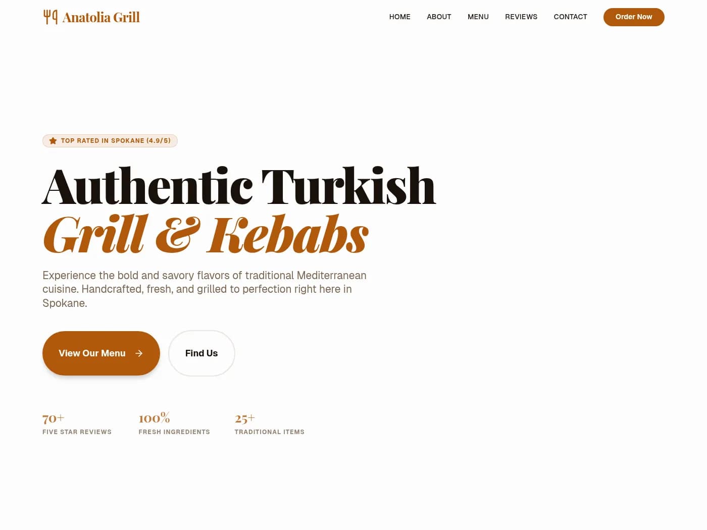Anatolia Grill Website