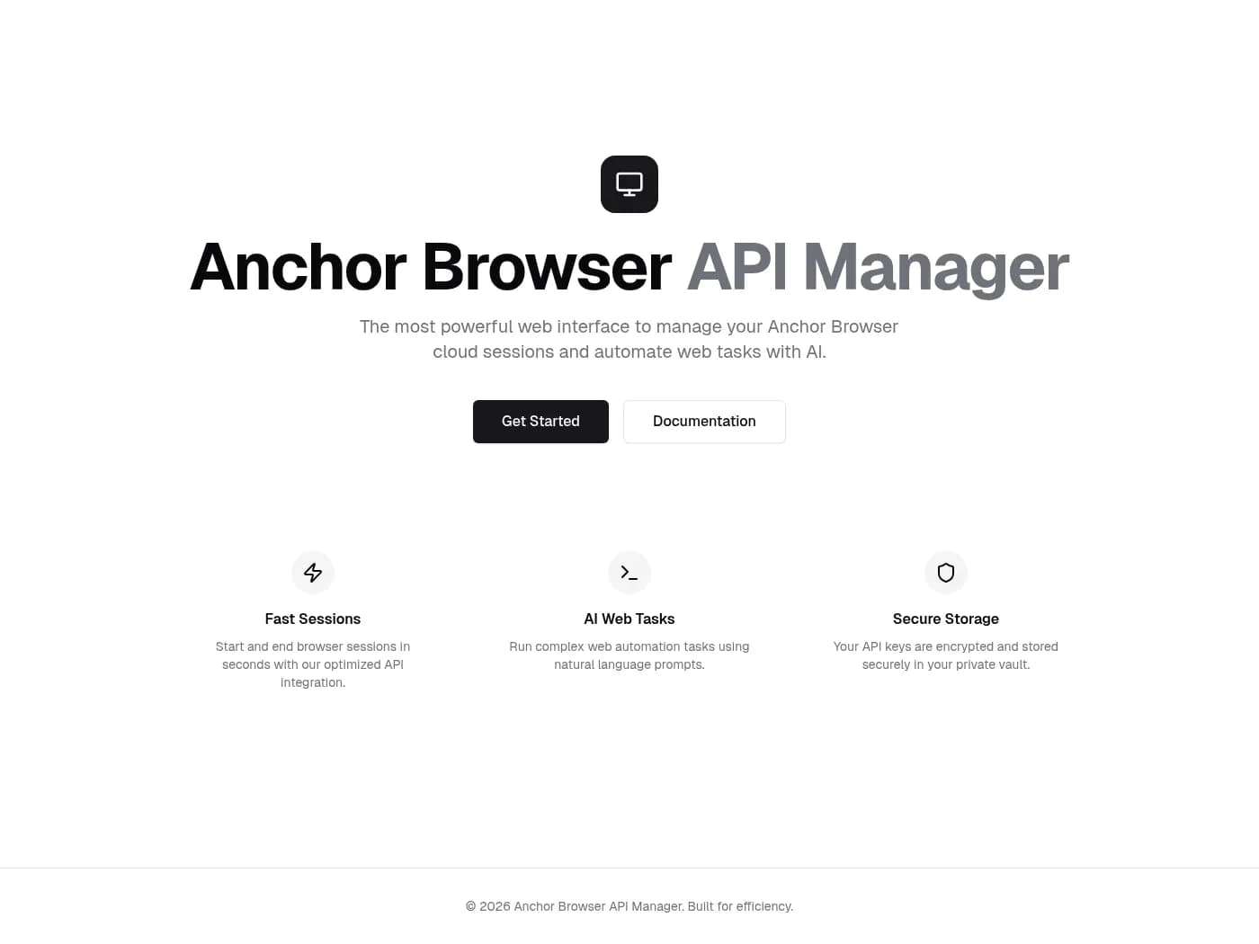 Anchor Browser API Manager