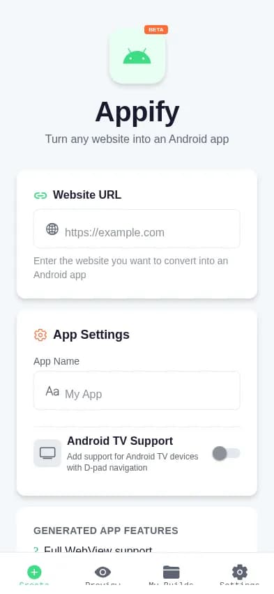 Appify Android Generator
