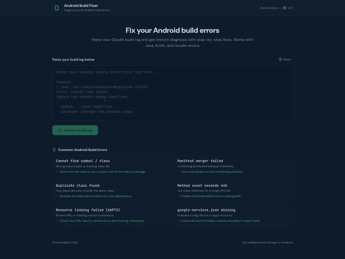 Android Build Fixer